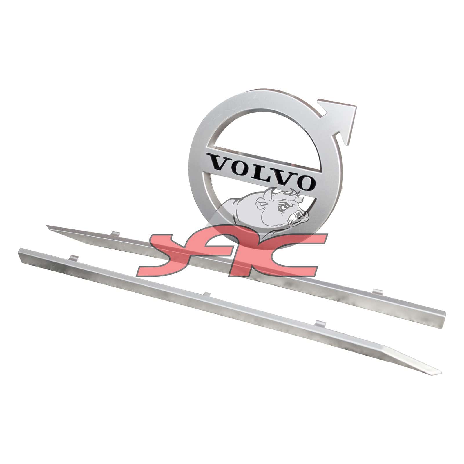 VOLVO FH V5 GRILLE UPPER PAINTED BADGE WITH TRIM | SAC Commercial Parts